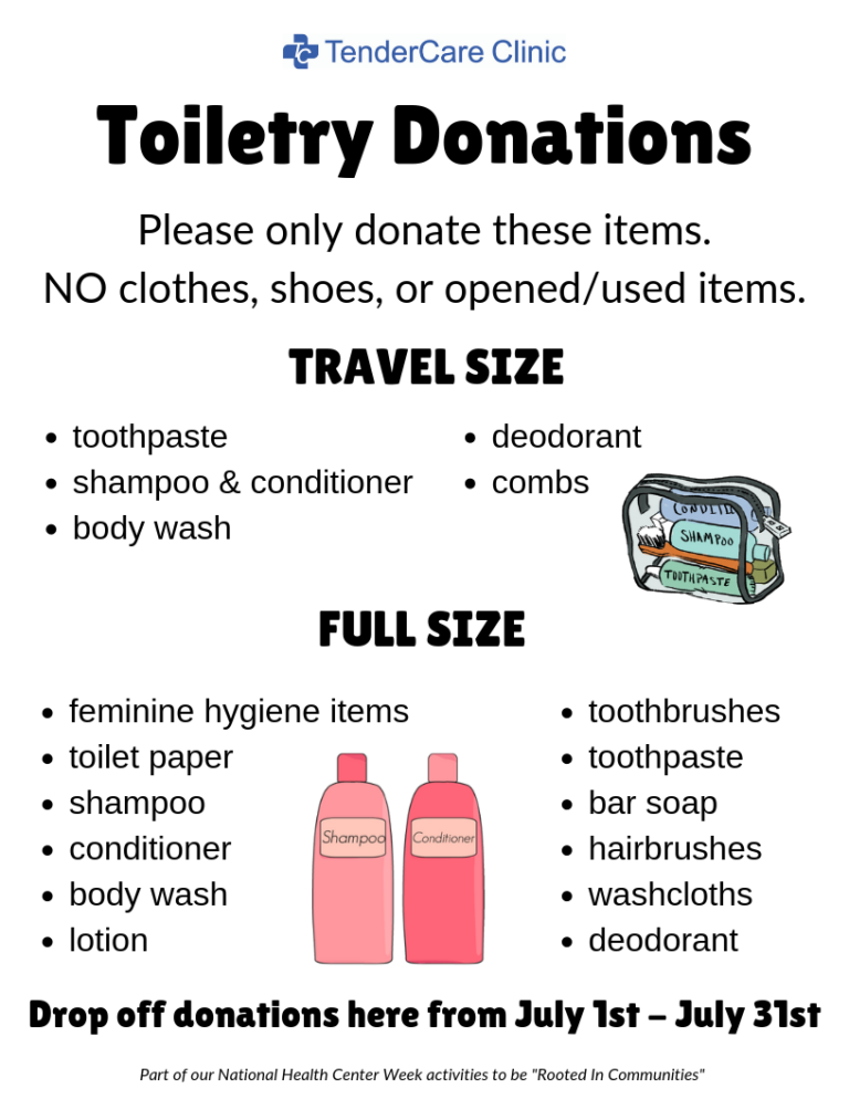 Toiletry collection in July for those in need « Oconee Valley Healthcare